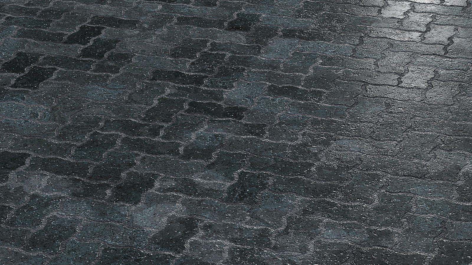 Dark Shiny Pavement PBR Texture