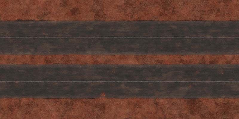 Double Road with Roadside PBR Texture