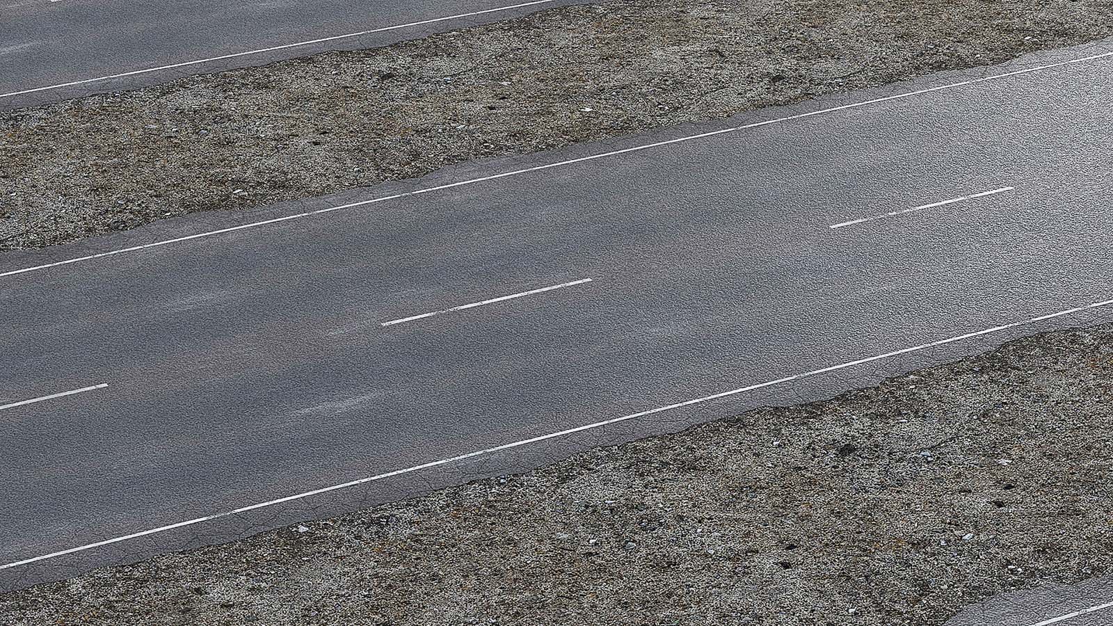 Road with Roadside and Lanes PBR Texture