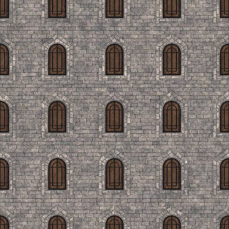Castle Wall with Doors PBR Texture