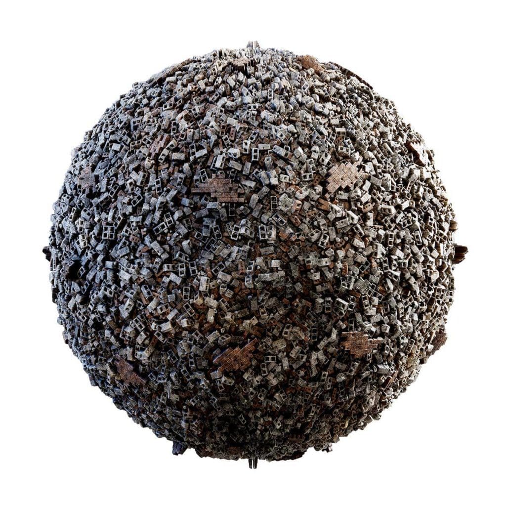 Brick Rubble PBR Texture