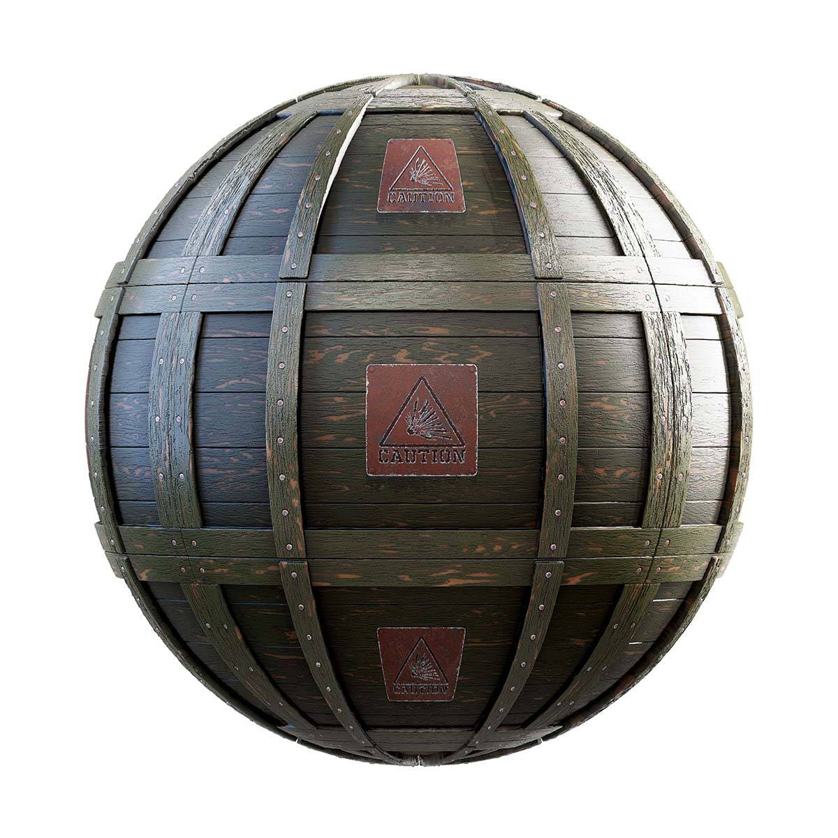 Explosive Wooden Supply Box PBR Texture