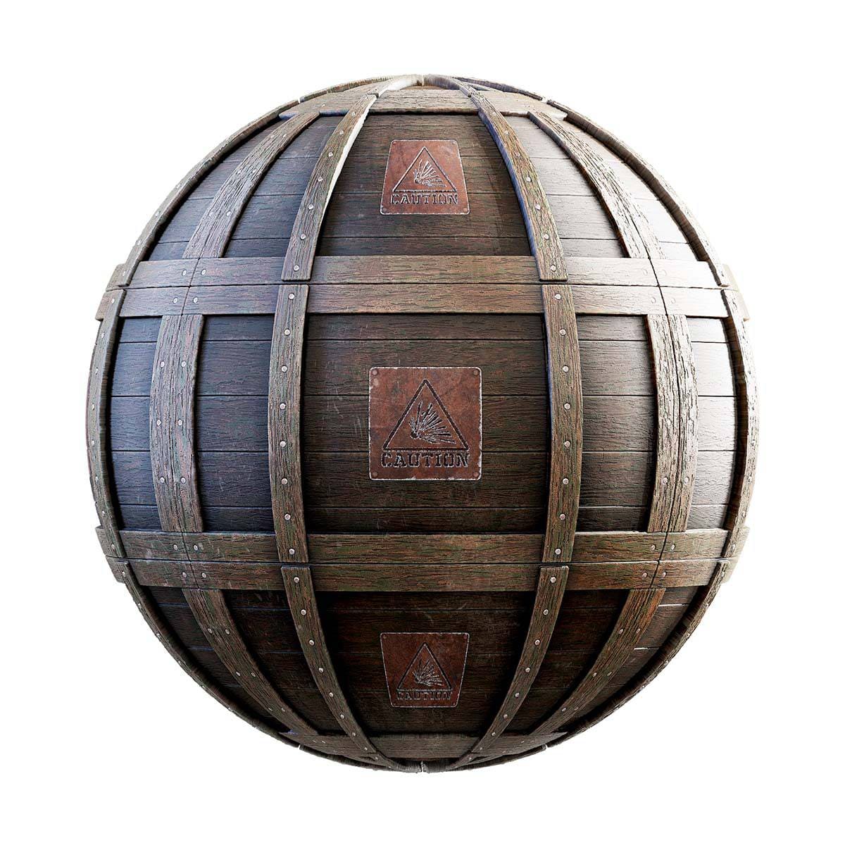 Explosive Wooden Supply Box PBR Texture
