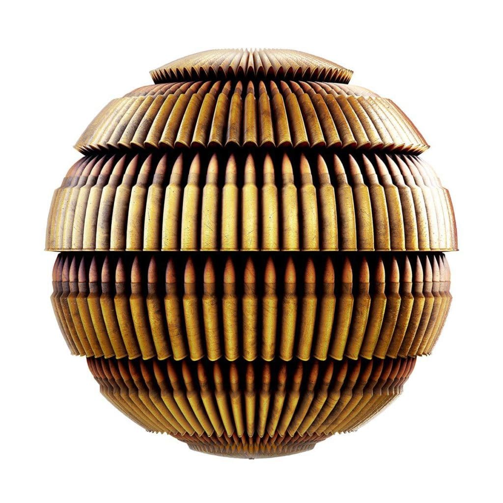 Vertical Stacked Bullets PBR Texture