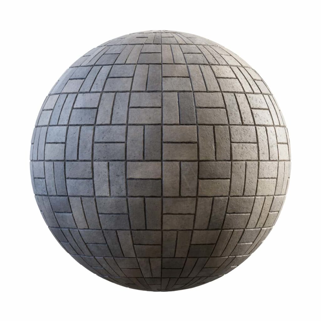 Beige Concrete Pavement PBR Texture