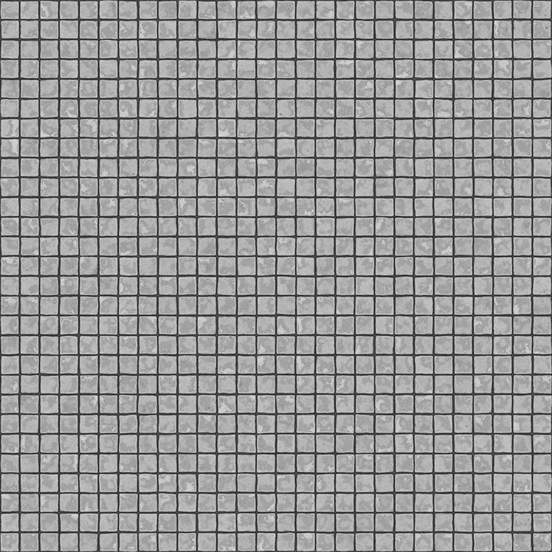 Grey Square Stone Pavement PBR Texture