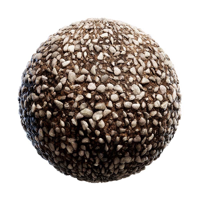 Brown Dirt with Pebbles PBR Texture