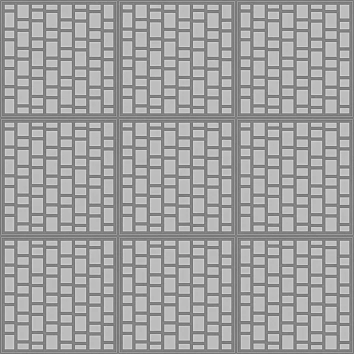 Patterned Iron Panels Fence PBR Texture
