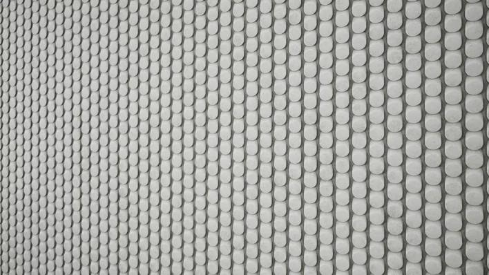 Patterned White Concrete Tiles PBR Texture