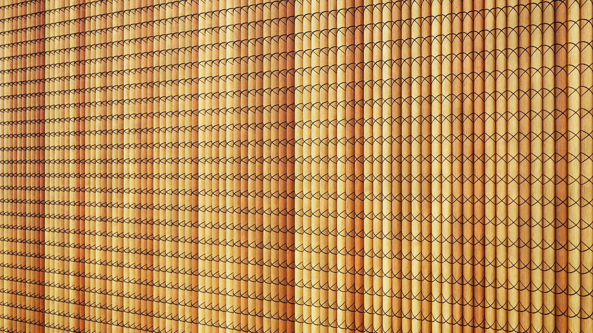 Round Planks Wooden Fence PBR Texture