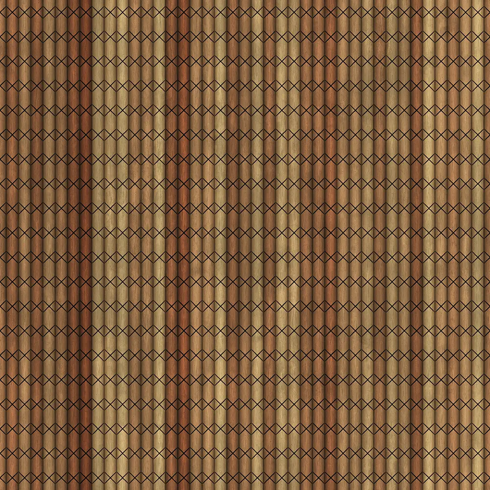 Round Planks Wooden Fence PBR Texture