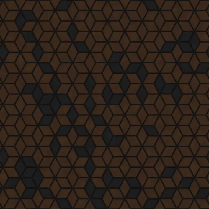 Brown Patterned Wall Panel PBR Texture
