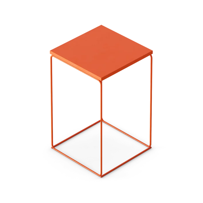 Orange Rectangular Modern Coffee Table