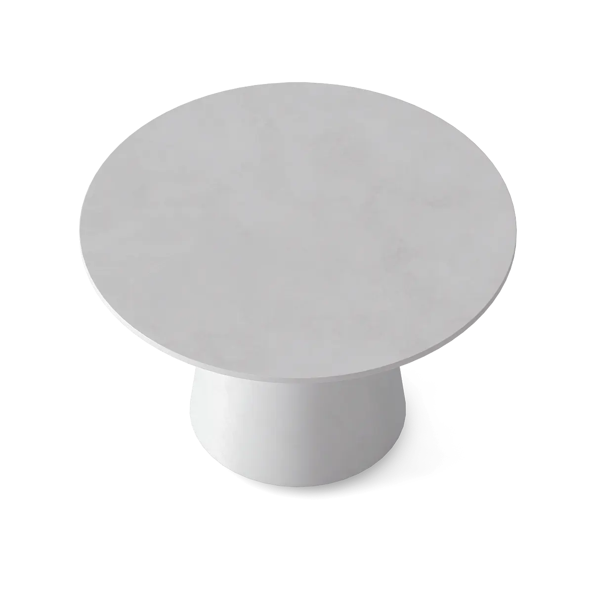 Round White Modern Coffee Table