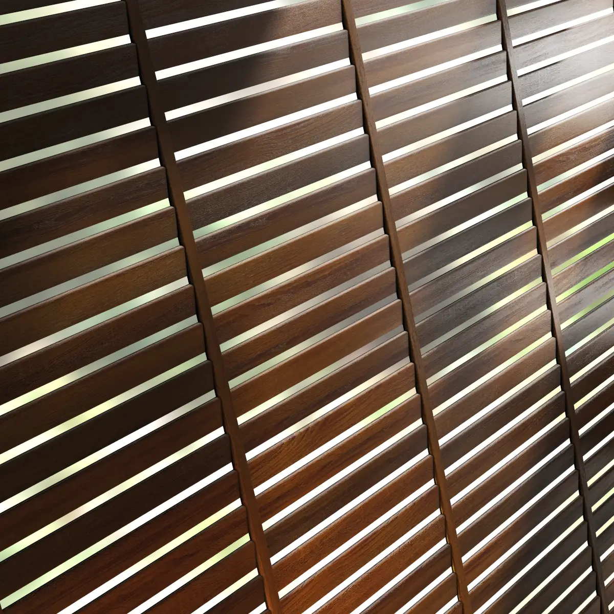 Dark Wooden Window Shutters