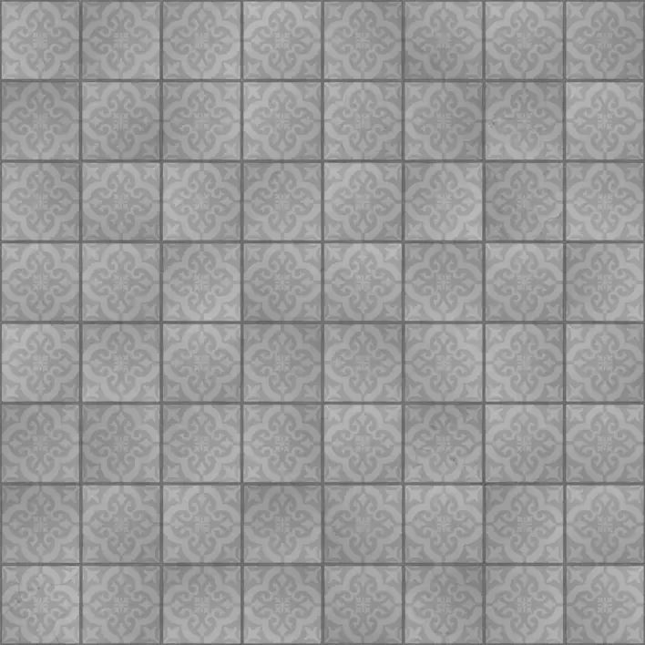 Grey Patterned Tiles PBR Texture