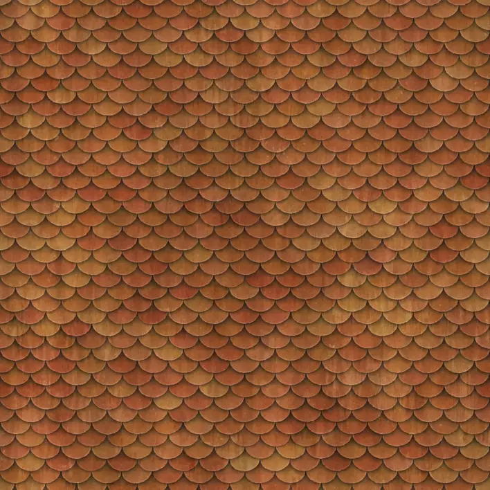 Orange Ceramic Roof Tiles PBR Texture