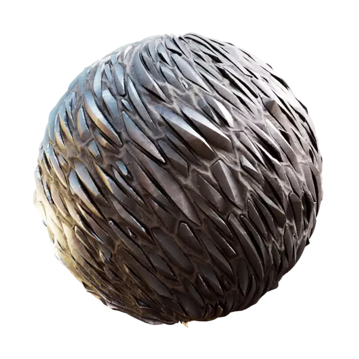 Metal Shards on Sand PBR Texture