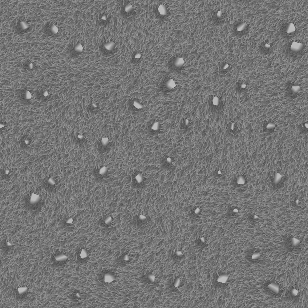 Stylized Grass with Rocks PBR Texture