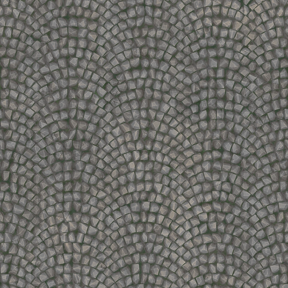 Stylized Grey Arc Pavement PBR Texture