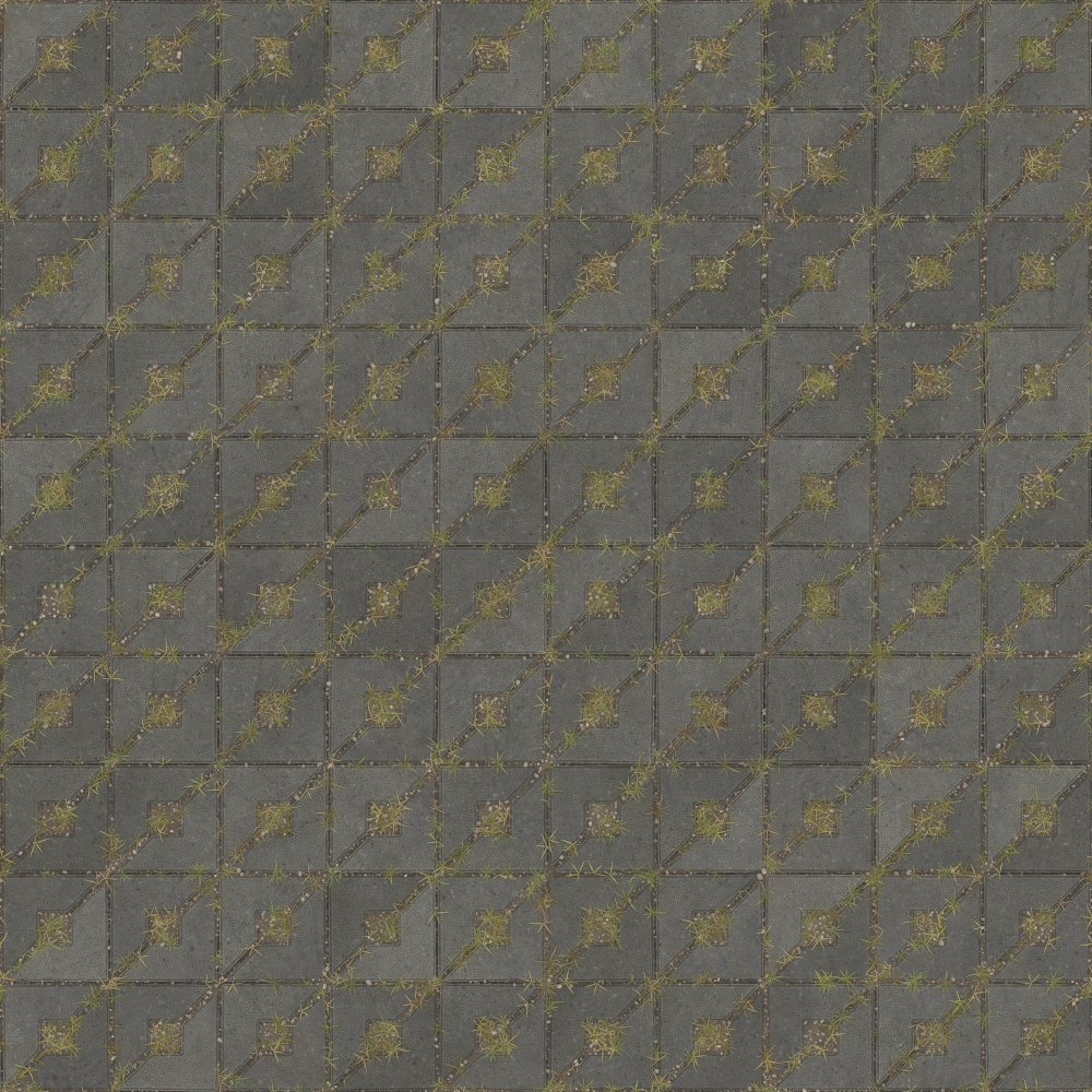 Concrete Ground Tiles PBR Texture