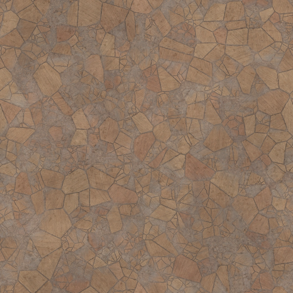 Damaged Beige Stone Pavement PBR Texture