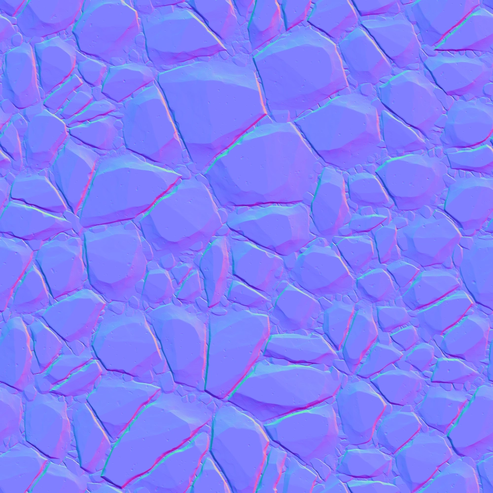Stylized Ground Rocks PBR Texture