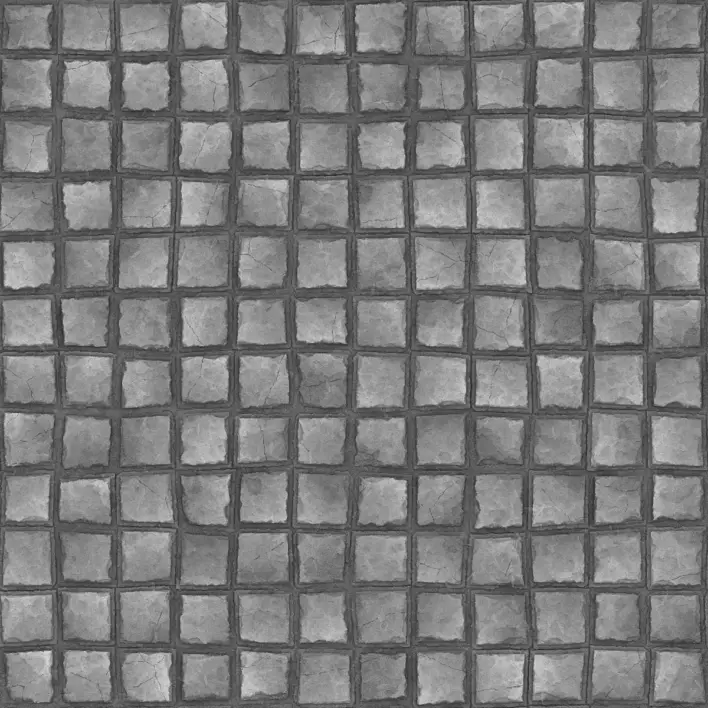 Brown Square Stone Pavement PBR Texture