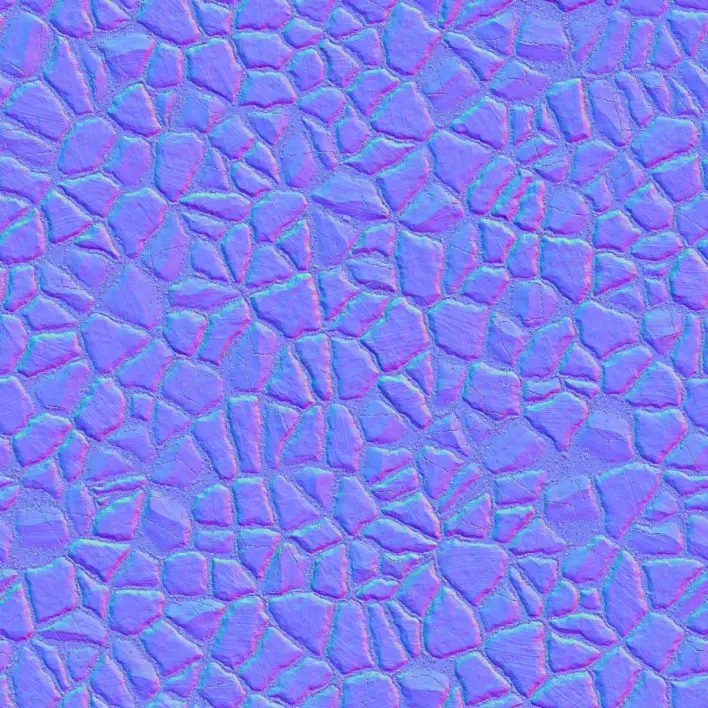 Brown Wet Stone Pavement PBR Texture