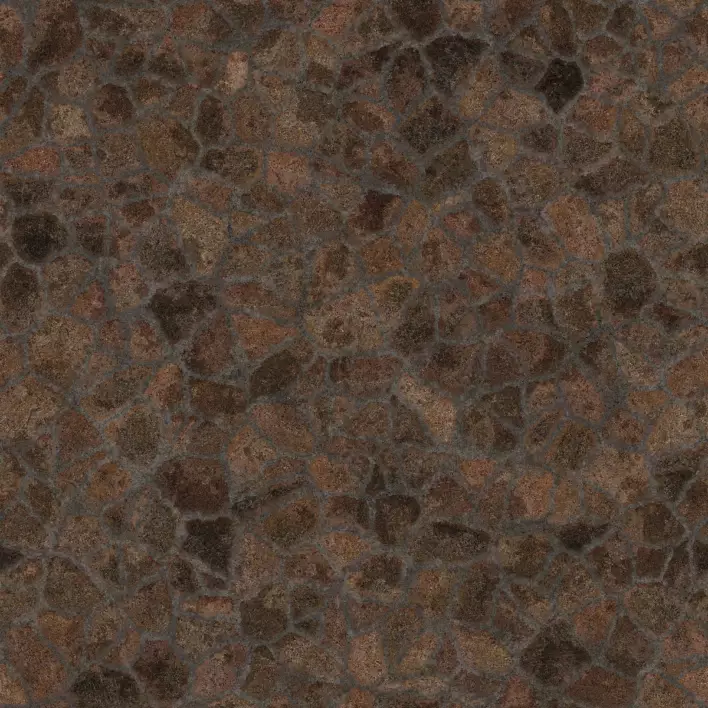 Brown Wet Stone Pavement PBR Texture