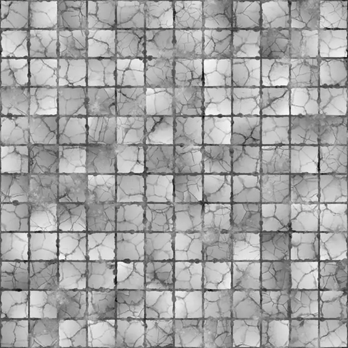 Damaged Orange Tile PBR Texture