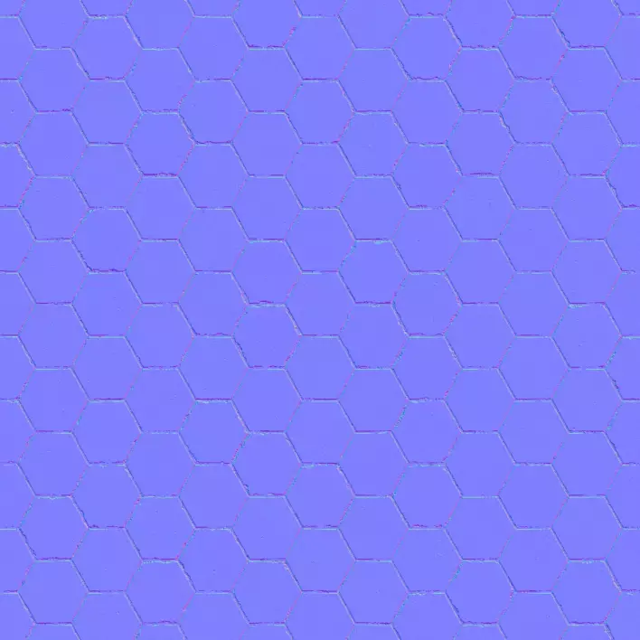 Green Hexagonal Tiles PBR Texture