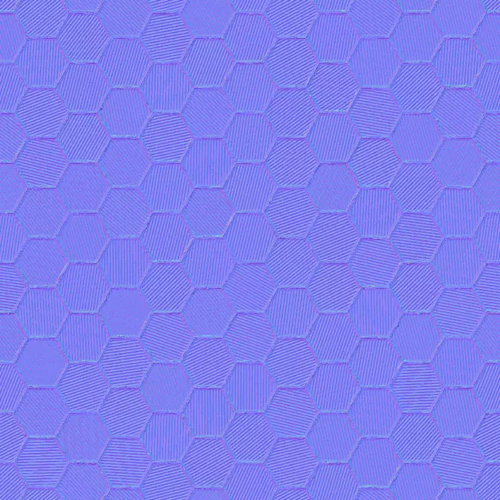 Grey Hexagonal Tiles PBR Texture