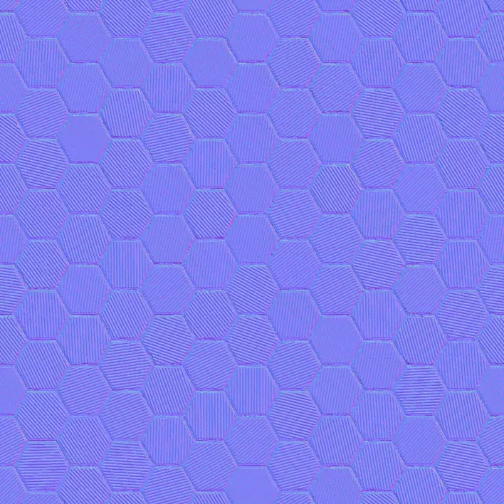 Grey Hexagonal Tiles PBR Texture