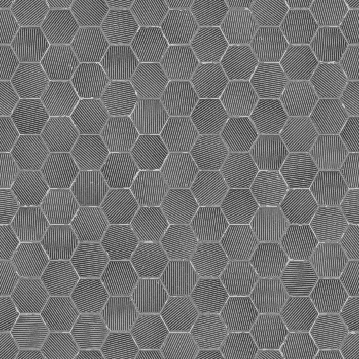 Grey Hexagonal Tiles PBR Texture