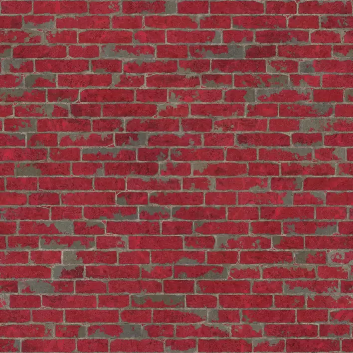 Red Painted Brick Wall PBR Texture