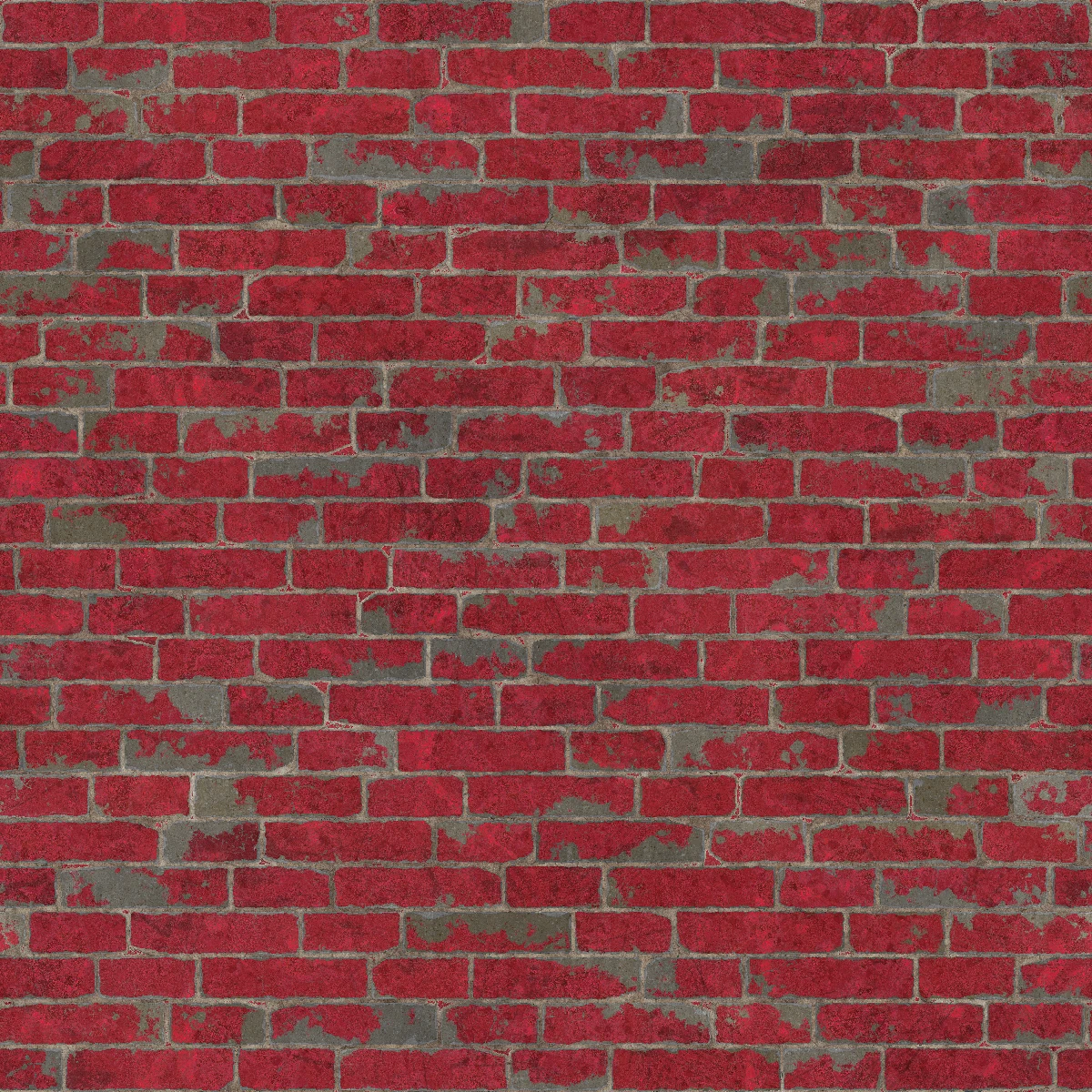 Red Painted Brick Wall PBR Texture