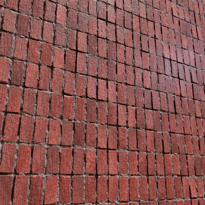 Vertical Stacked Red Brick Wall PBR Texture
