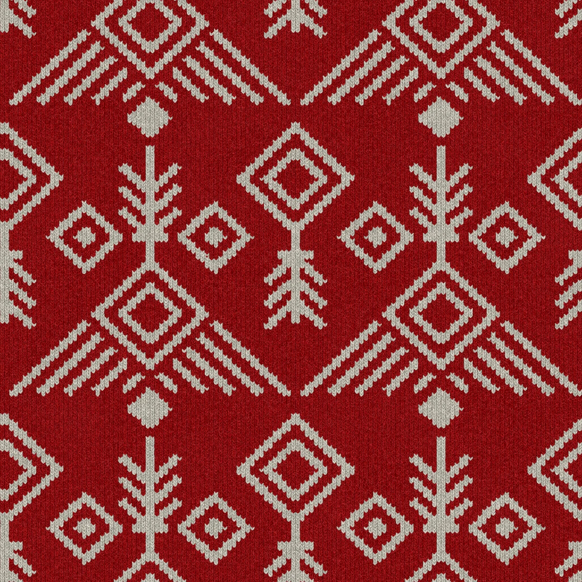 Red White Holiday Knit PBR Texture