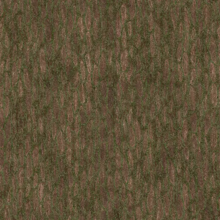 Mossy Pine Tree Bark PBR Texture