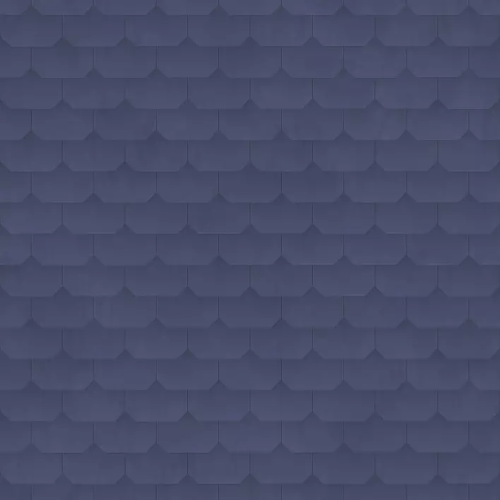 Blue Metal Shingle Roof PBR Texture