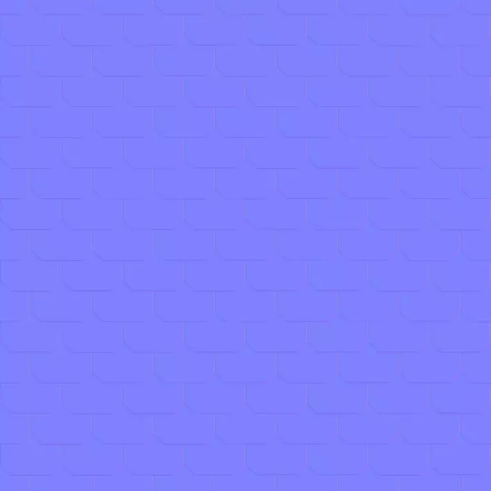 Blue Metal Shingle Roof PBR Texture