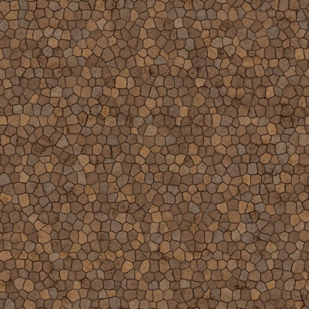 Irregular Orange Stone Pavement PBR Texture