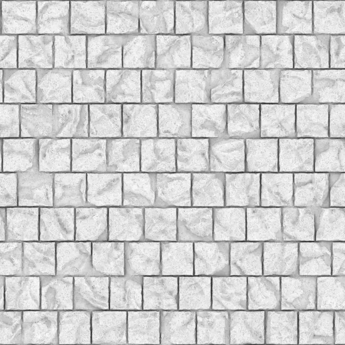 Mossy White Cobblestone Pavement PBR Texture