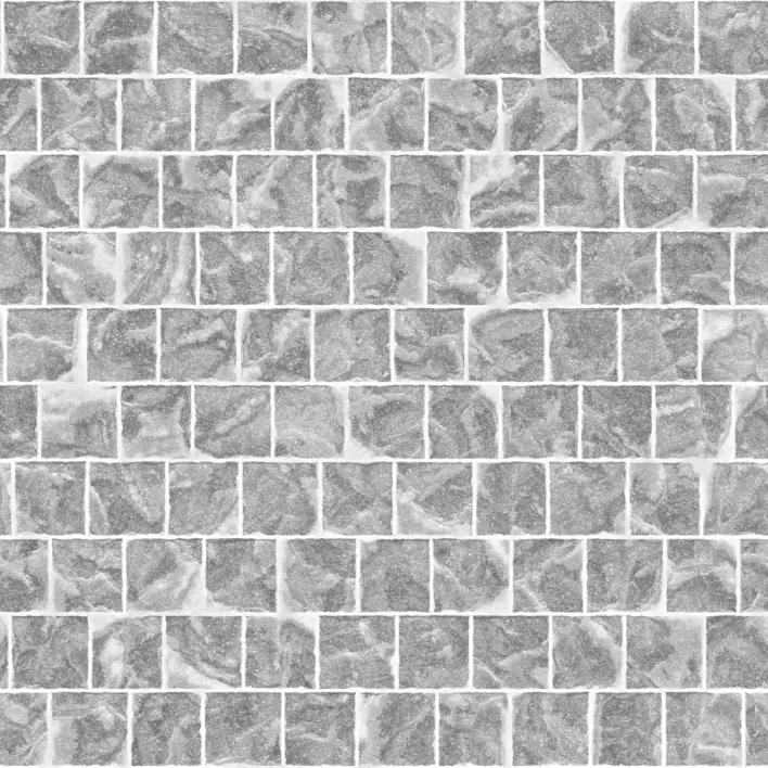 Mossy White Cobblestone Pavement PBR Texture