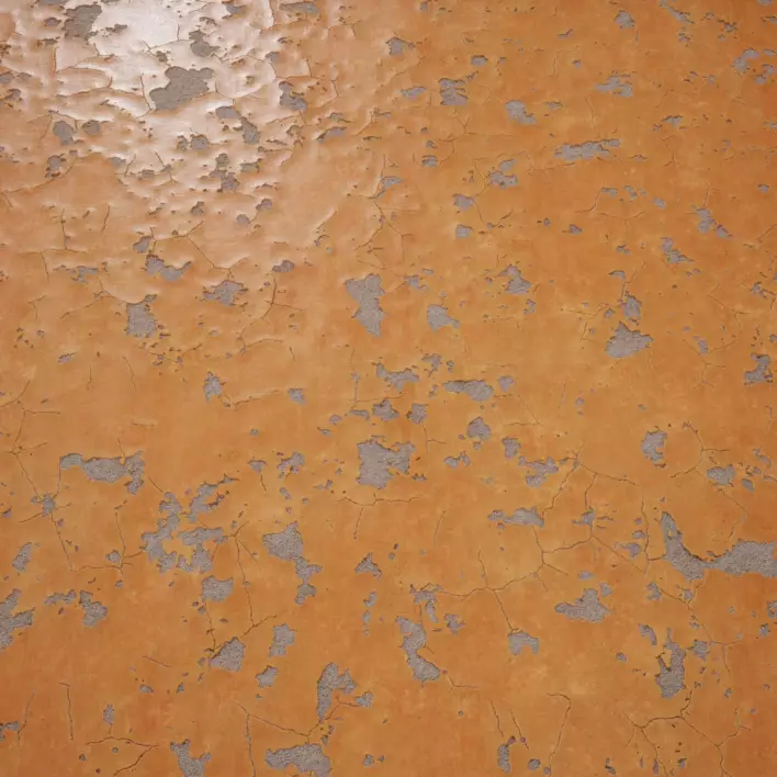 Orange Painted Plaster Wall PBR Texture