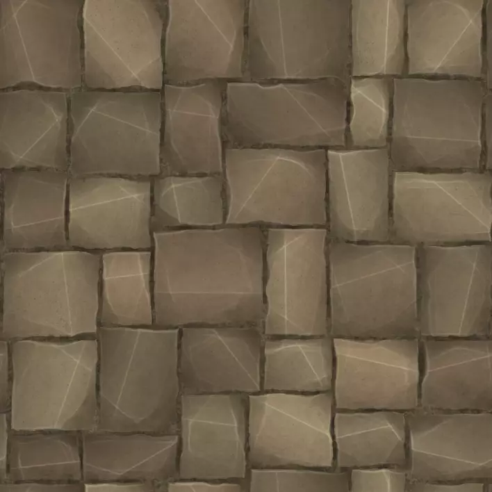 Stylized Stone Wall PBR Texture