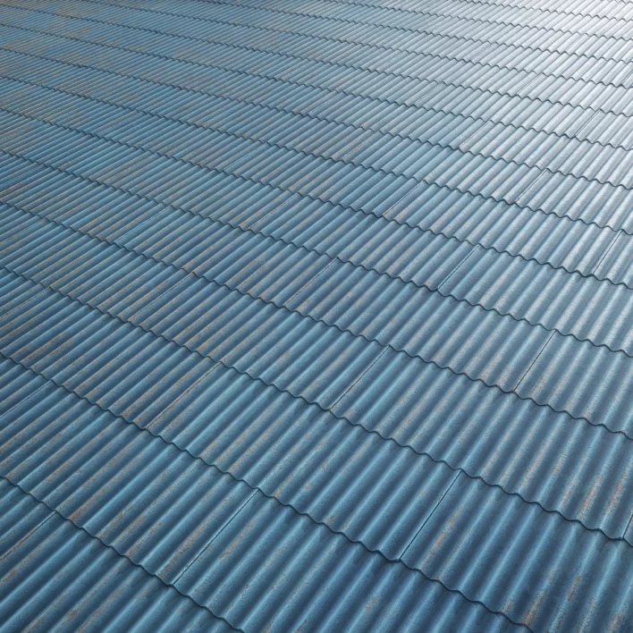 Blue Metal Roof PBR Texture