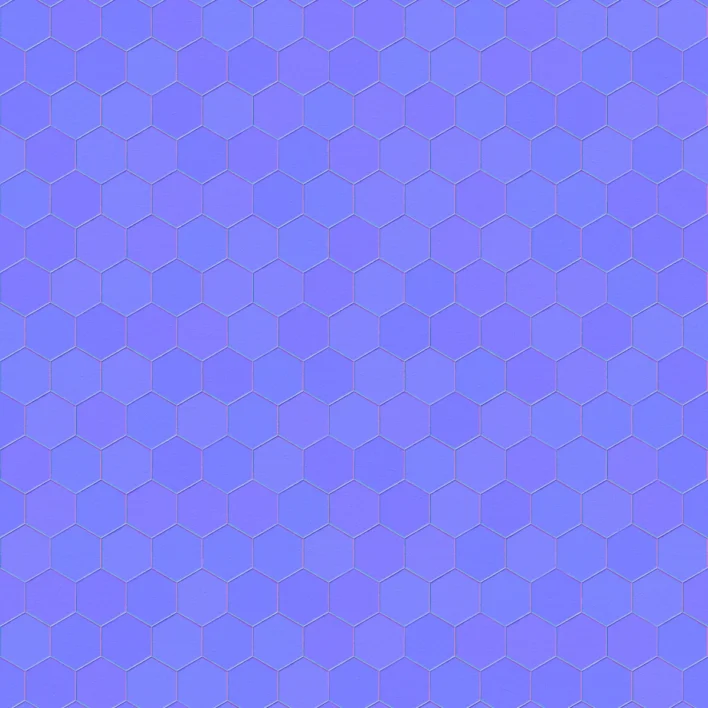 Hexagonal Concrete Tiles PBR Texture