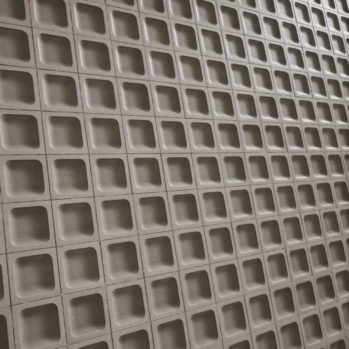 Square Concrete Tiles PBR Texture
